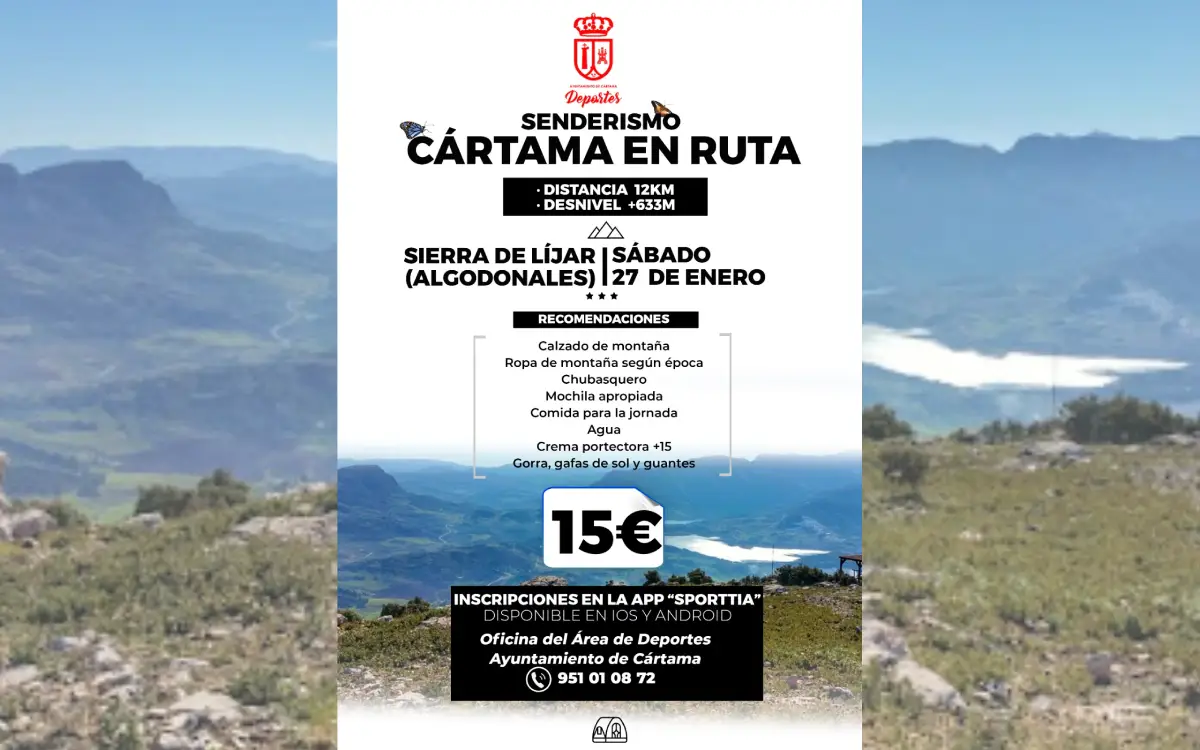 Programa de Senderismo Cártama en Ruta 2024 - Deportes