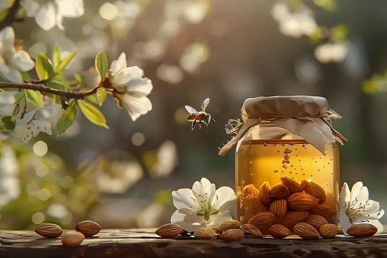 Miel con almendras: Delicia nutritiva para tu paladar - Gastronomía